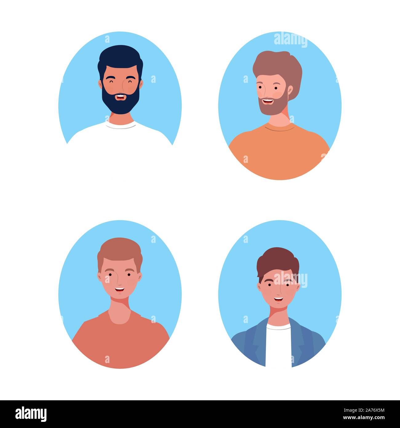 group of young men avatars characters Stock Vector Image & Art - Alamy