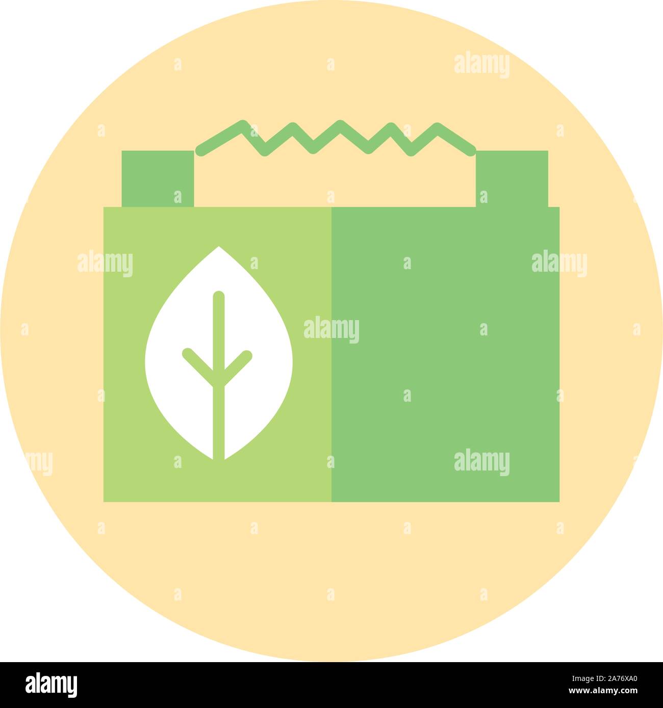 car battery power green energy block icon vector illustration Stock ...