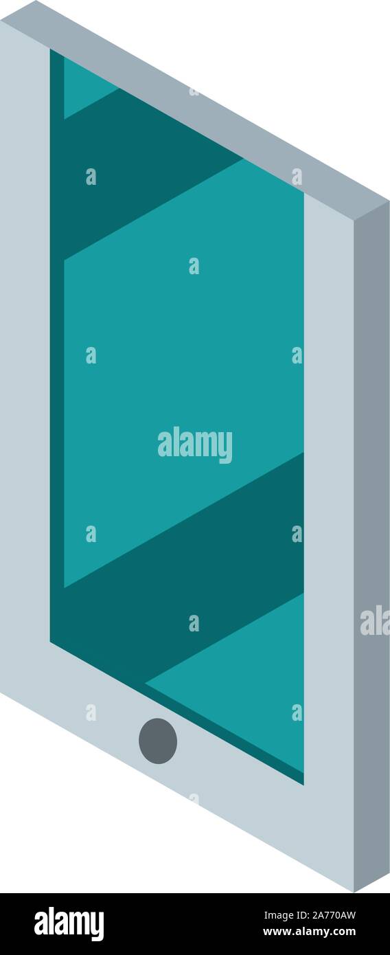 smartphone device gadget technology icon isometric vector illustration ...