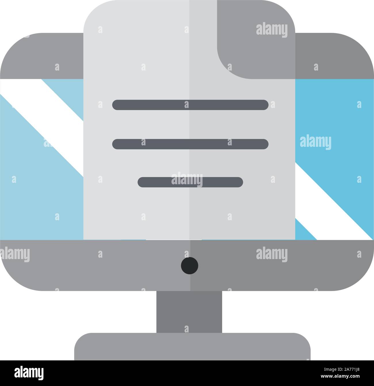 computer document school and education icon vector illustration Stock ...