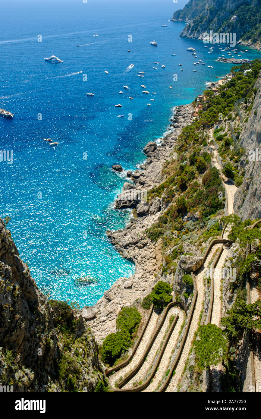 Capri mountain road hi-res stock photography and images - Alamy