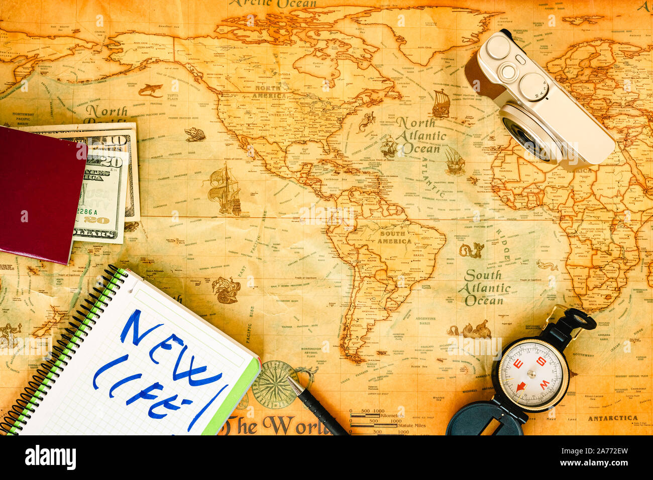 Vintage Travel Map Backgrounds Travel Itinerary Vintage Map Compass