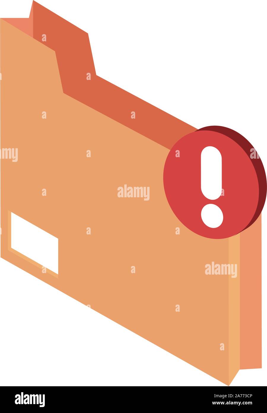 folder warning sign correspondence postal mail isometric vector ...
