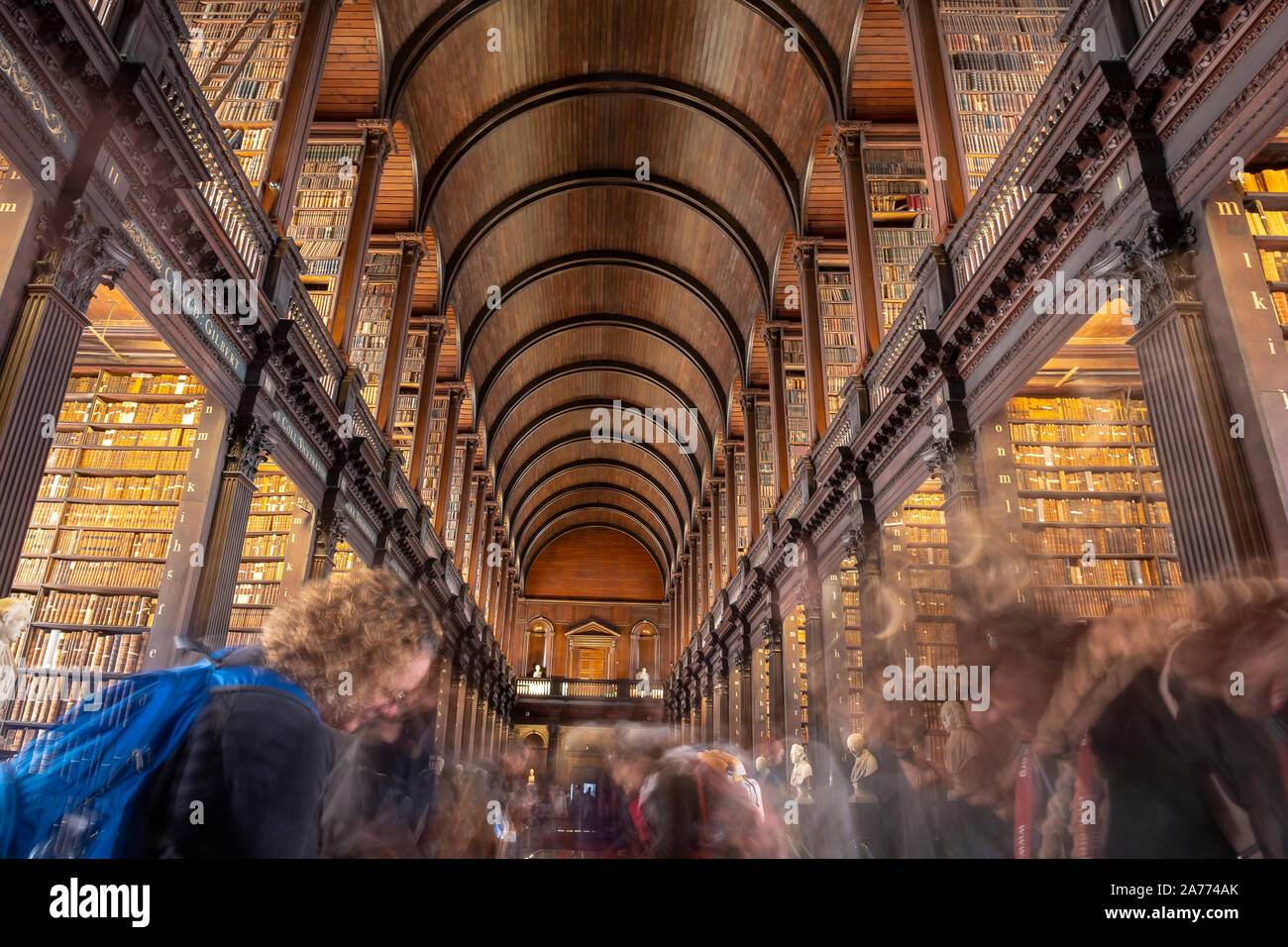 The Long Room, Trinity College Library, Dublin, Ireland Stock Photo - Alamy