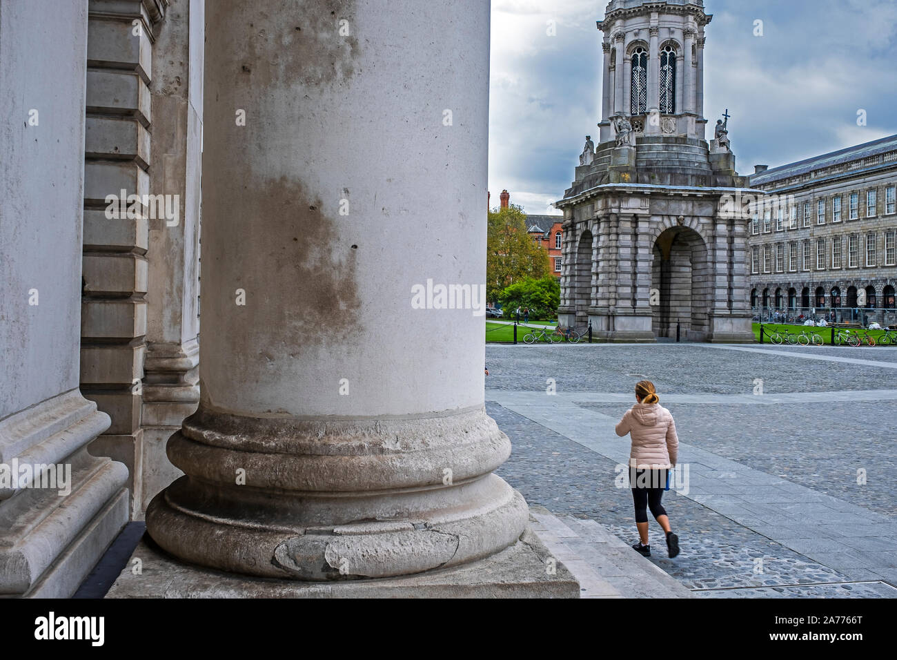 Parliament Square, in Trinity College, Dublin, Ireland Stock Photo - Alamy