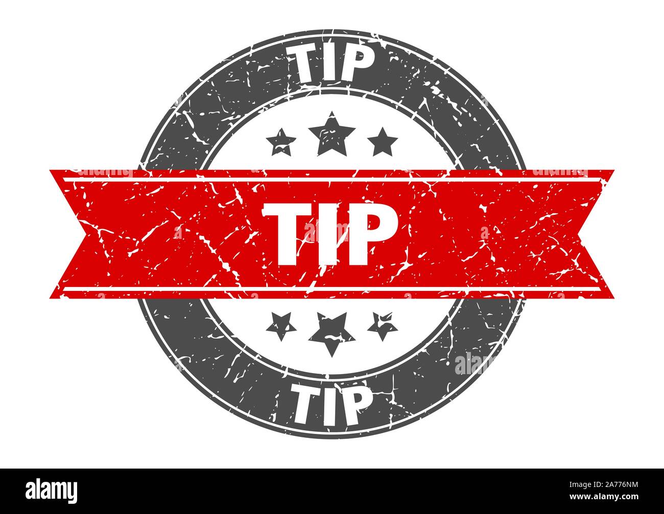 tip round stamp with red ribbon. tip Stock Vector Image & Art - Alamy