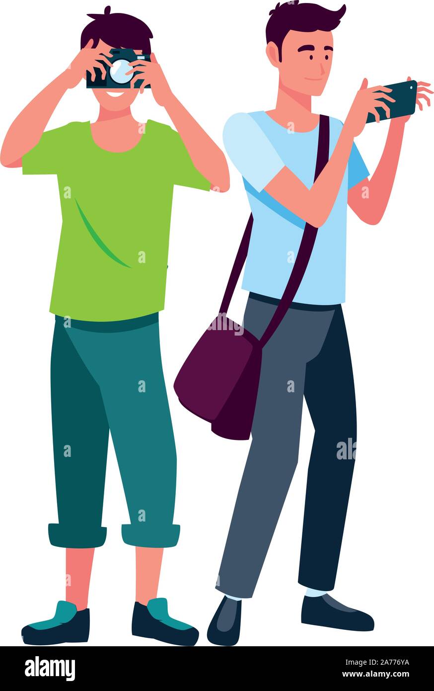 Men with camera design, Device gadget technology photography equipment ...