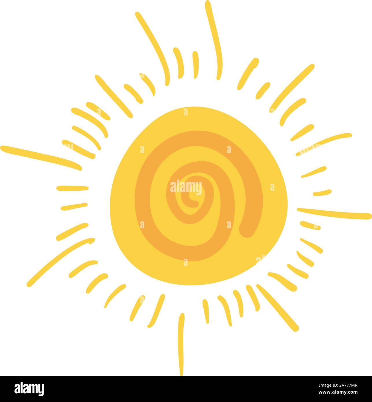 radiant sun on white background vector illustration design Stock Vector ...