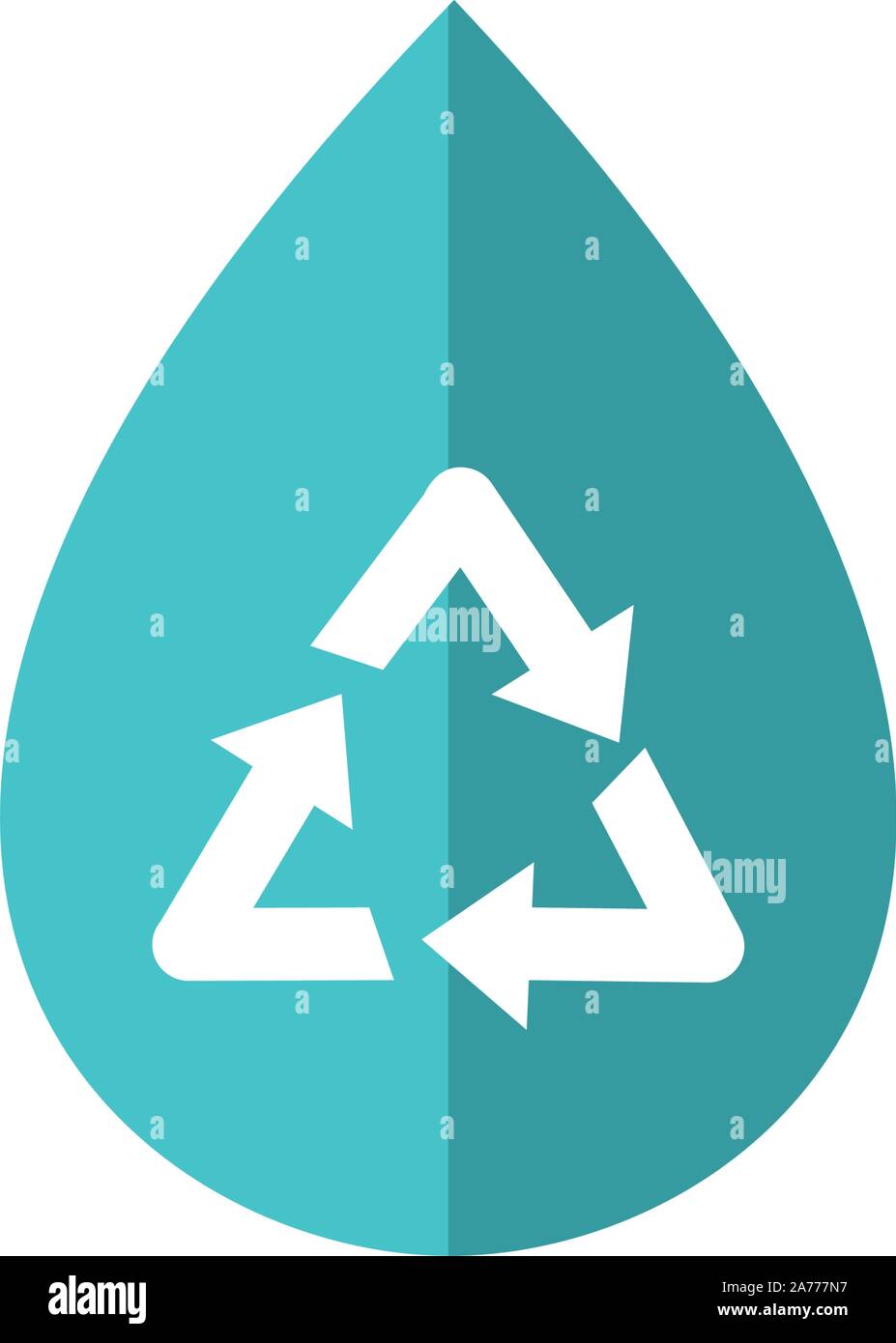 water drop recycle green energy icon vector illustration Stock Vector ...