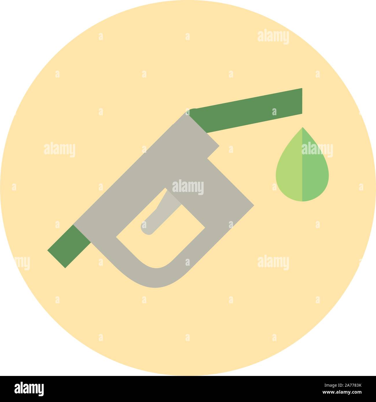 drop fuel nozzle green energy block icon vector illustration Stock ...