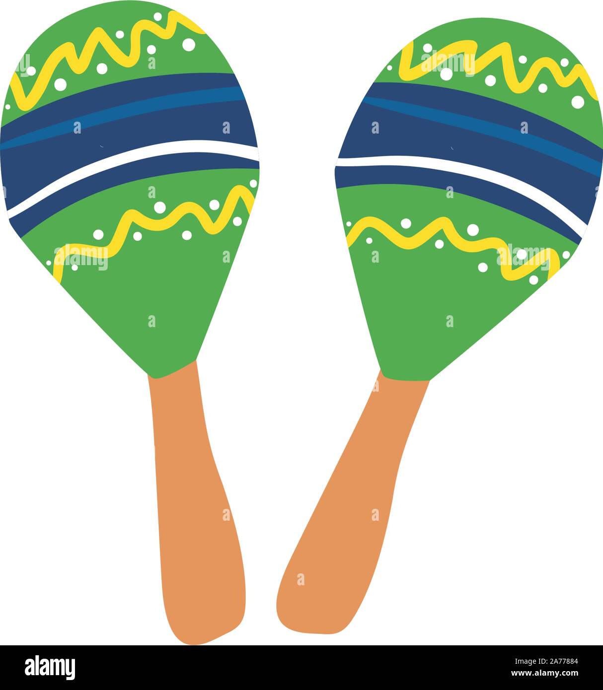 cute maraca in white background vector illustration design Stock Vector ...