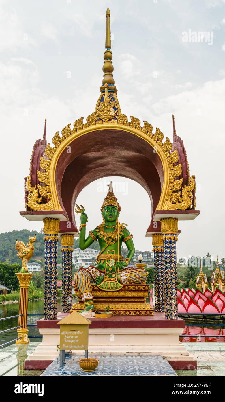 Ko Samui Island, Thailand - March 18, 2019: Wat Laem Suwannaram Chinese ...