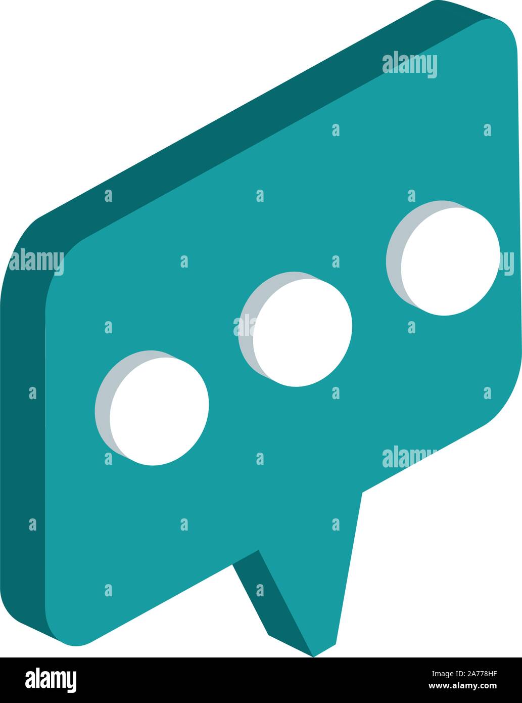 Isometric text bubble letter hi-res stock photography and images - Alamy