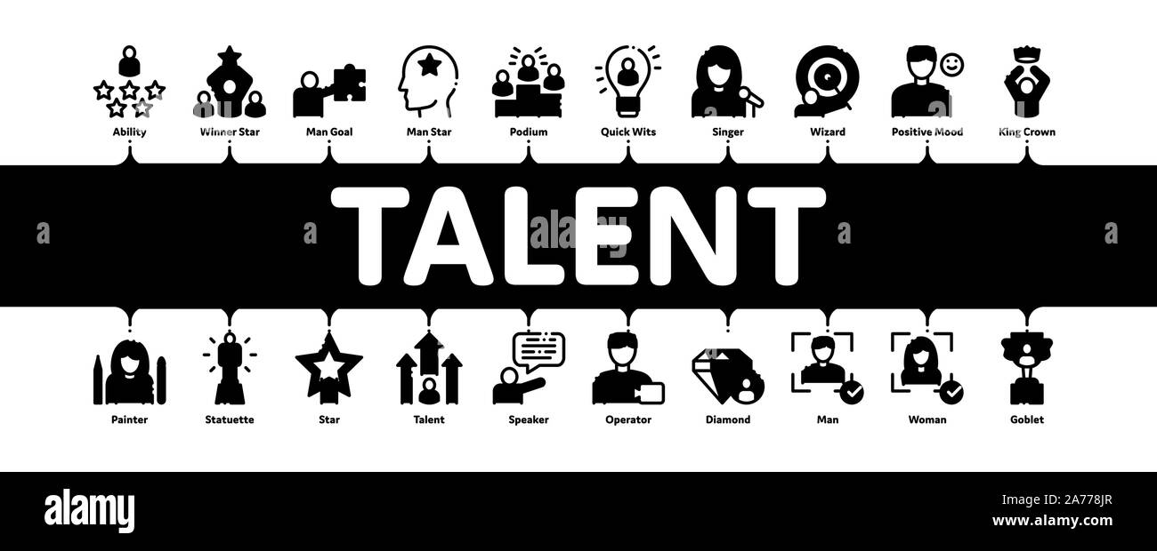 Human Talent Minimal Infographic Banner Vector Stock Vector Image & Art ...
