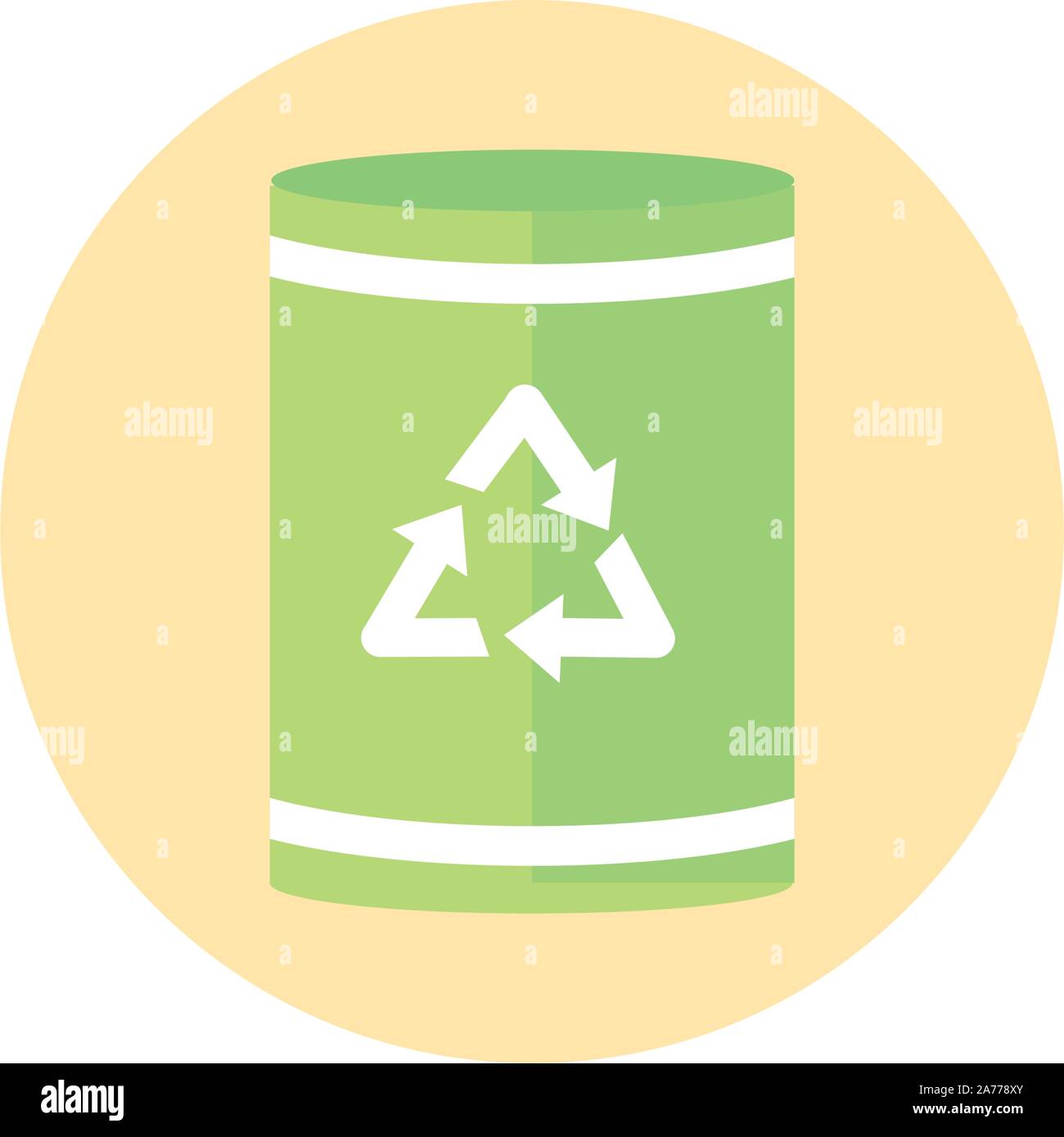 bin garbage recycle green energy block icon vector illustration Stock ...