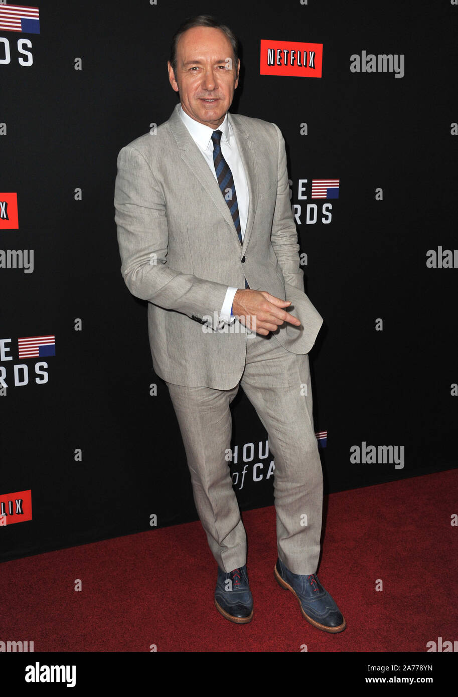 LOS ANGELES, CA - FEBRUARY 13, 2014: Kevin Spacey at the season two ...