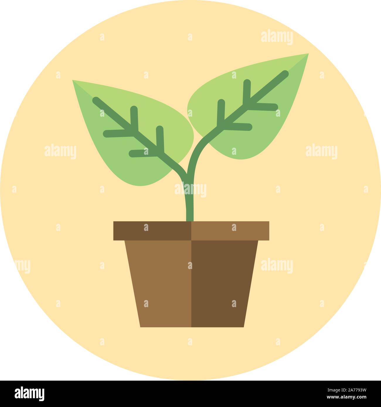 potted plant green energy block icon vector illustration Stock Vector ...
