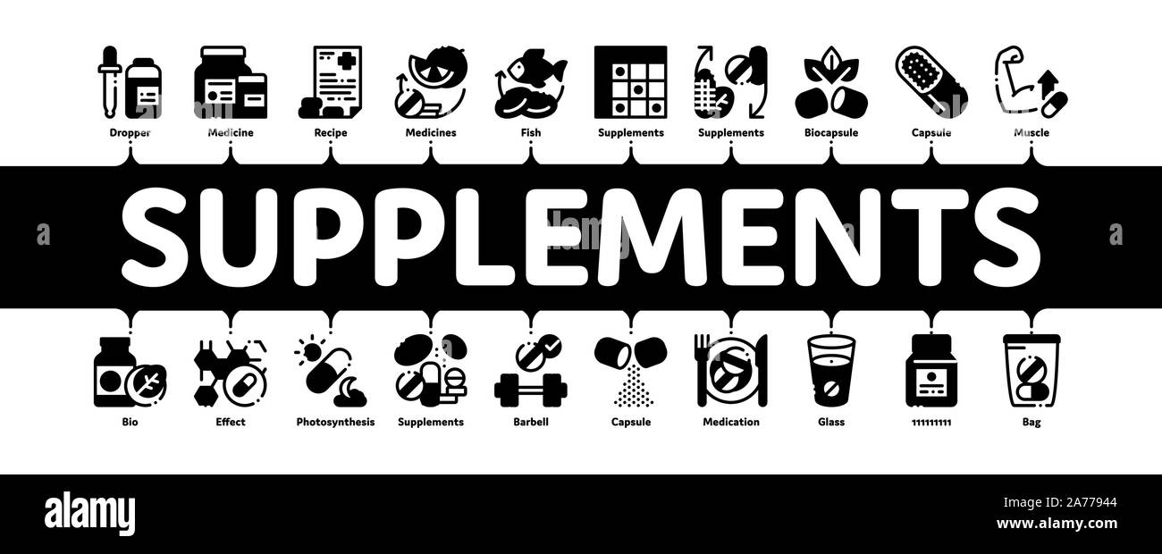 Supplements Minimal Infographic Banner Vector Stock Vector Image & Art ...
