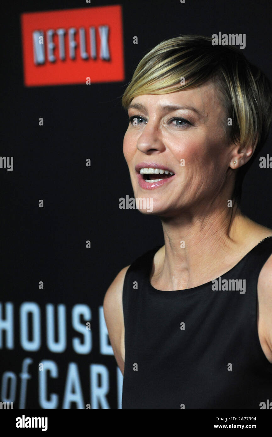 LOS ANGELES, CA - FEBRUARY 13, 2014: Robin Wright at the season two ...