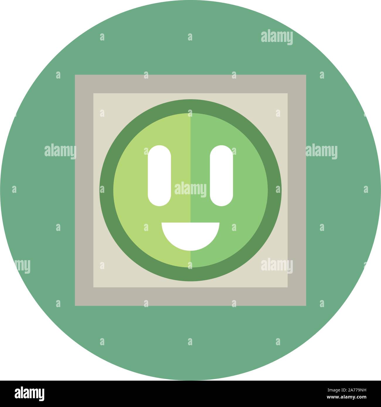socket outlet green energy block icon vector illustration Stock Vector ...