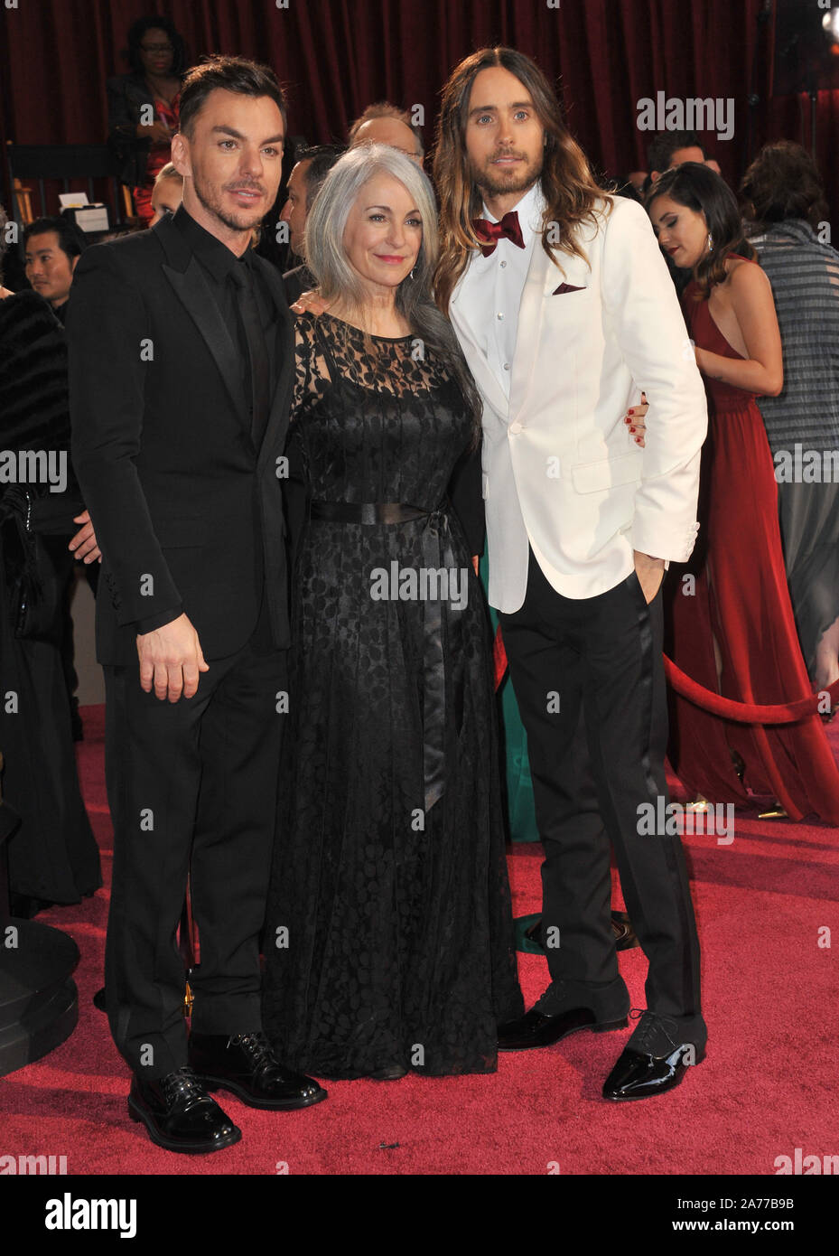 LOS ANGELES, CA - MARCH 2, 2014: Jared Leto & Constance Leto & Shannon ...
