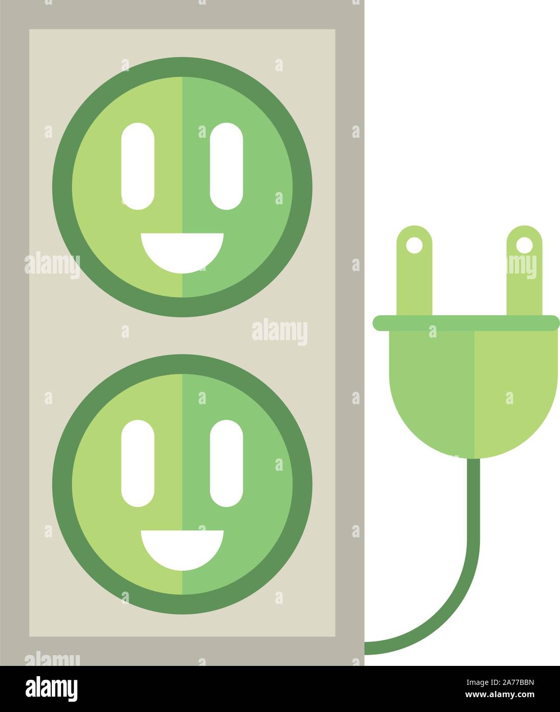 socket outlet plug green energy icon vector illustration Stock Vector ...