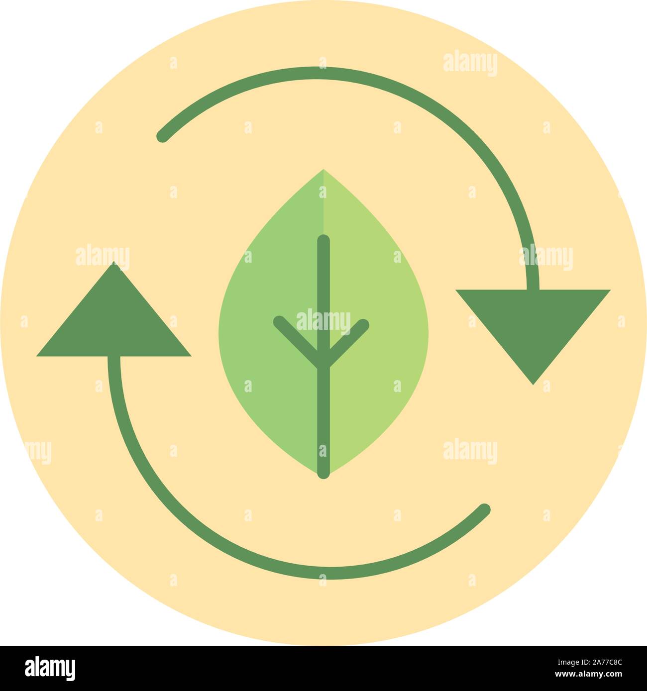 eco friendly green energy block icon vector illustration Stock Vector ...