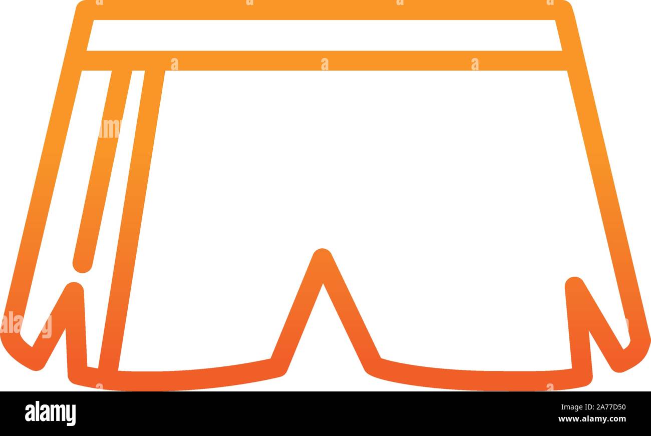 short pant sport gym fitness line vector illustration Stock Vector ...