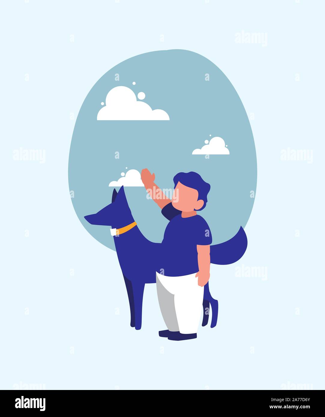 Dog and avatar kid design, Mascot pet animal nature cute and puppy ...