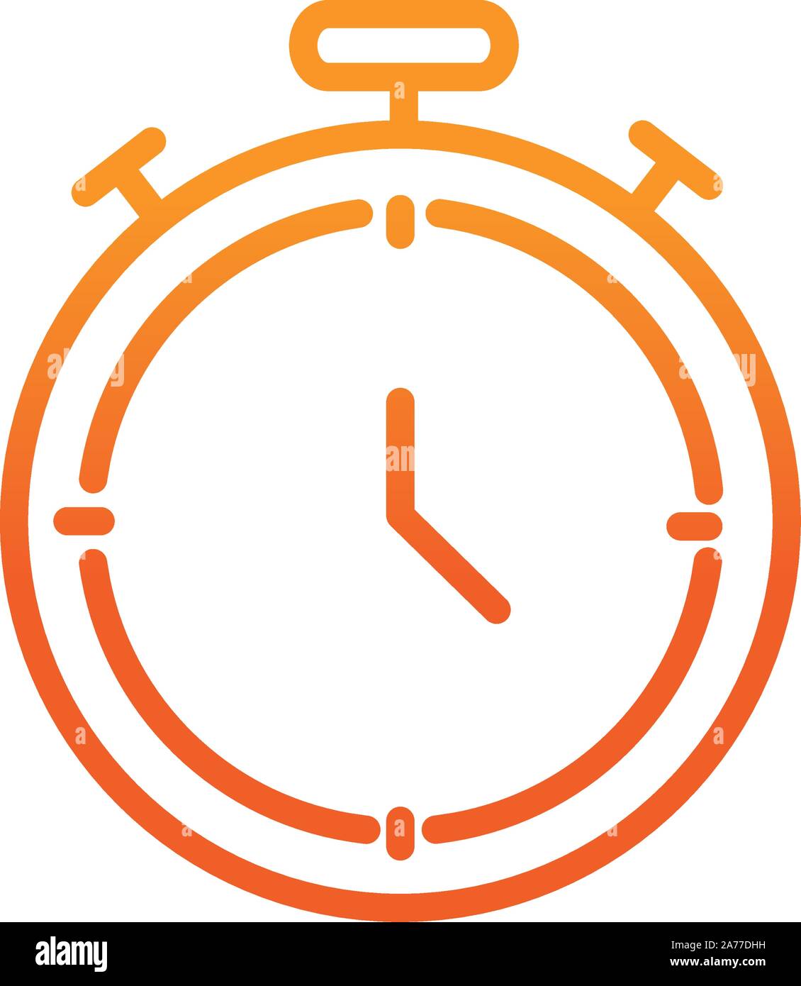 stopwatch sport gym fitness gradient line vector illustration Stock ...