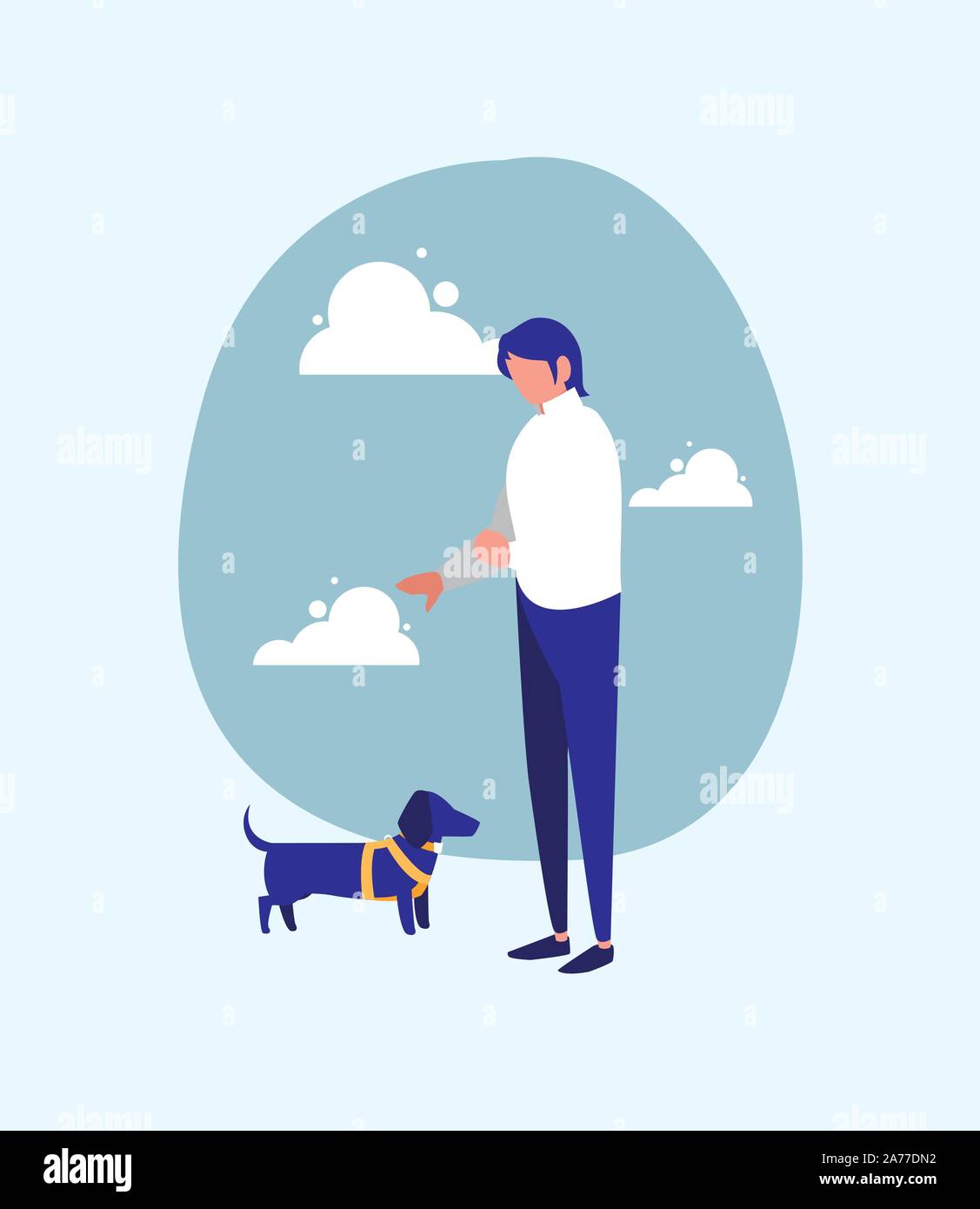 Dog and avatar man design, Mascot pet animal nature cute and puppy ...