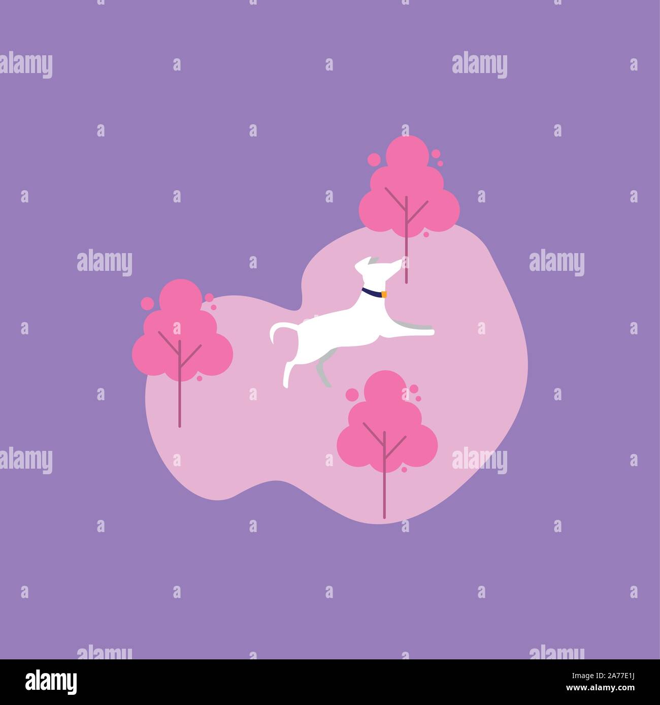 Dog outside design, Mascot pet animal nature cute and puppy theme ...