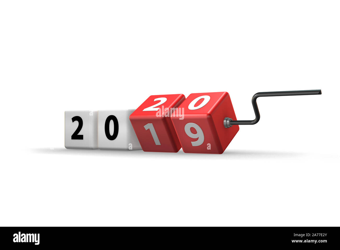 Concept of year from 2019 to 2020 - 3d rendering Stock Photo - Alamy