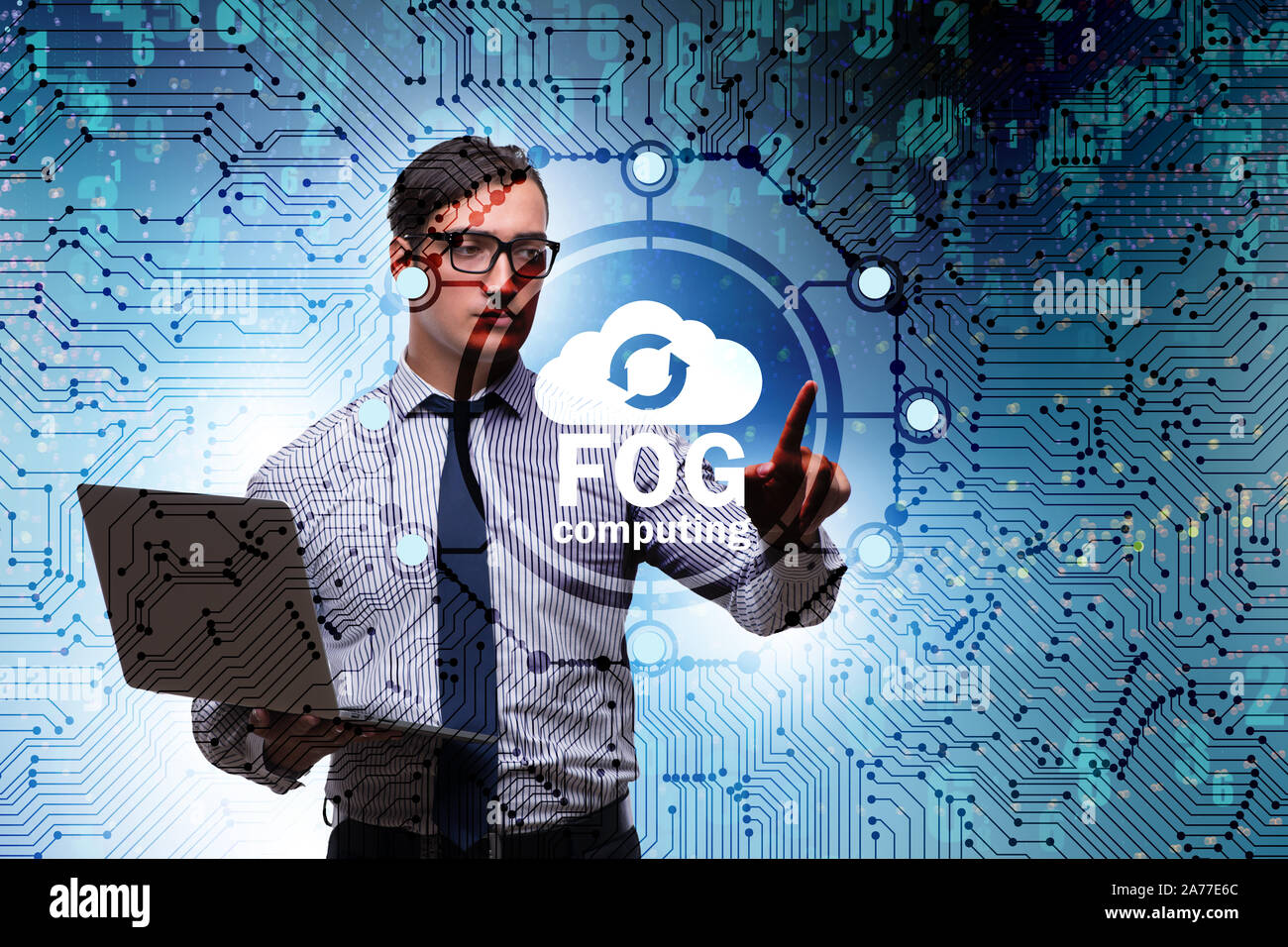 The fog and edge cloud computing concept Stock Photo - Alamy
