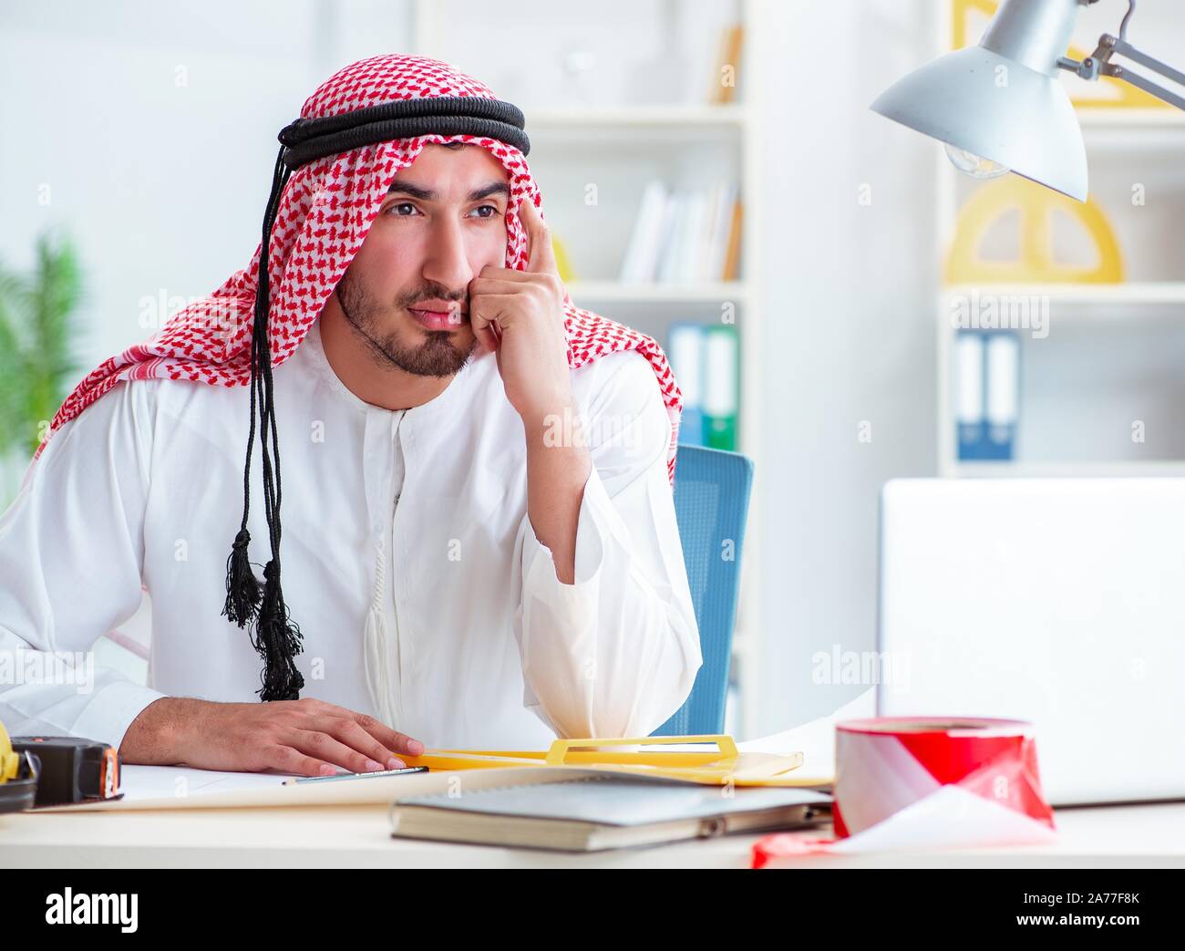 The arab engineer working on new project Stock Photo - Alamy