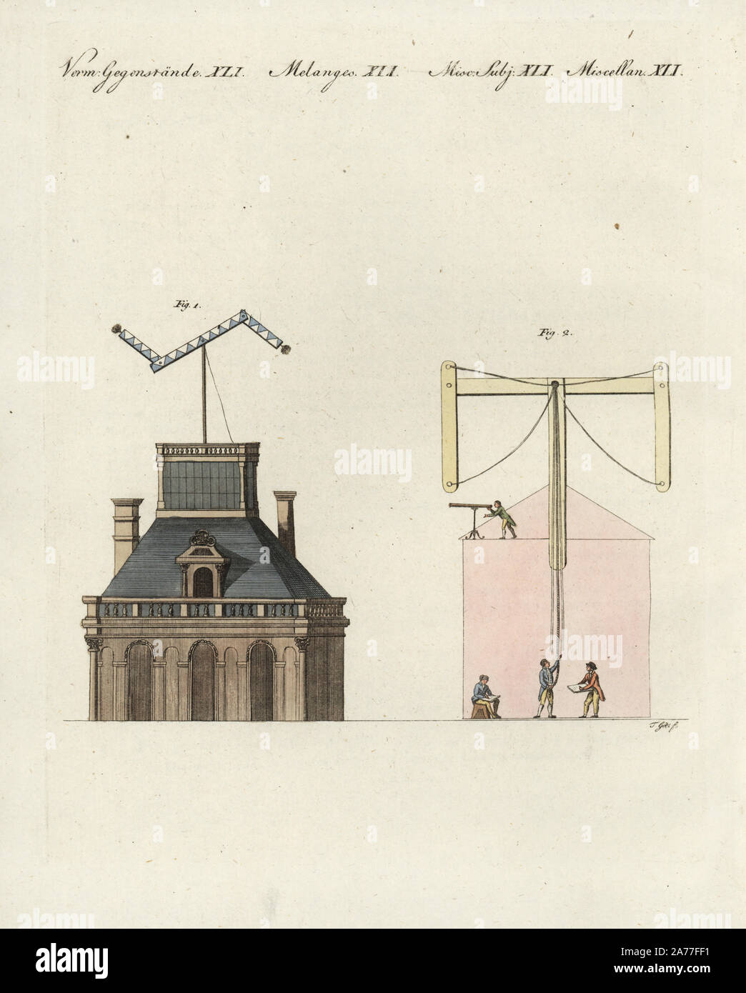 Telegraph machines: the telegraph on the Louvre in Paris 1, and the ...