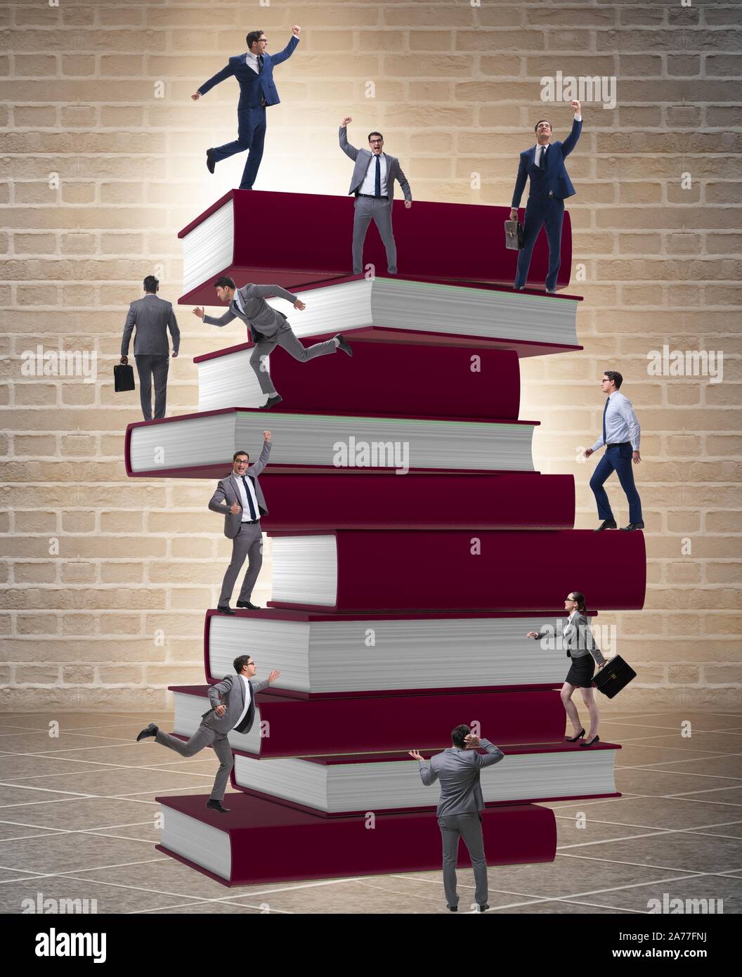 The education concept with books and people Stock Photo - Alamy