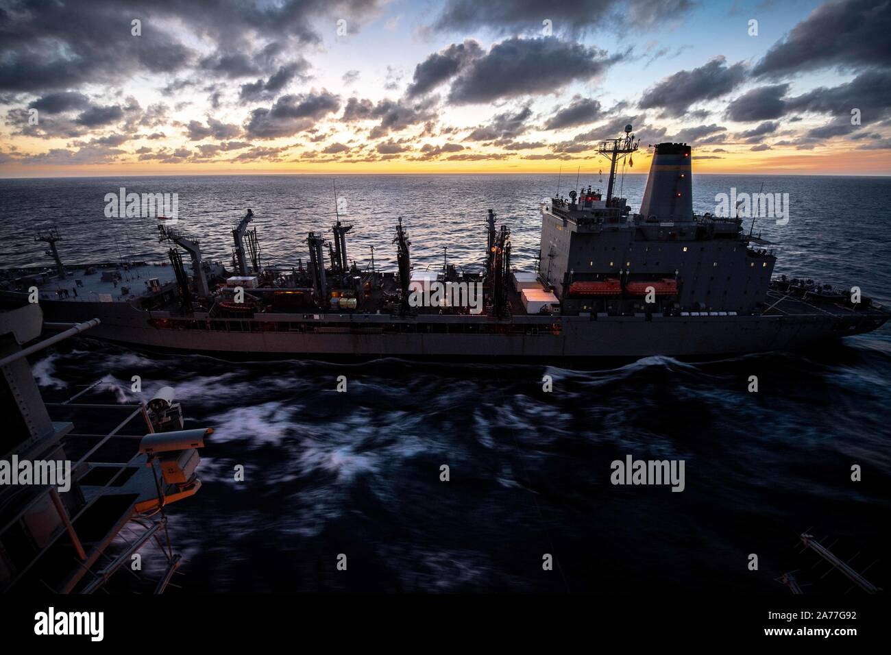 Fleet replenishment oiler usns kanawha t ao 196 hi-res stock ...