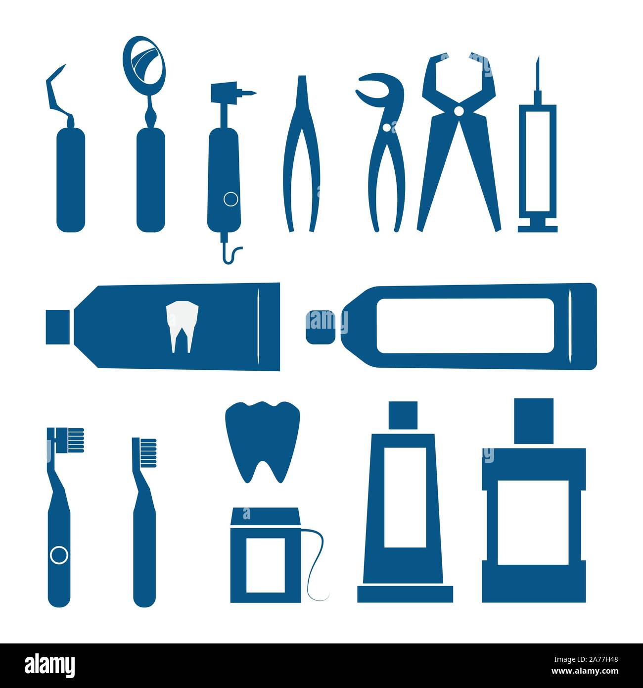 odontology icon set pack, High Quality variety symbols Vector ...
