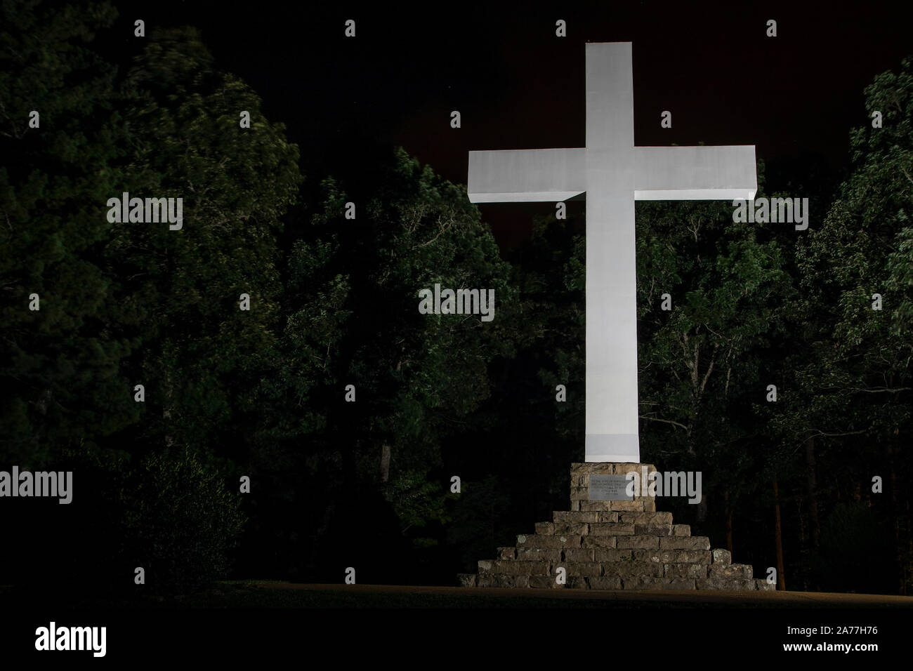 Sewanee cross at night Stock Photo - Alamy