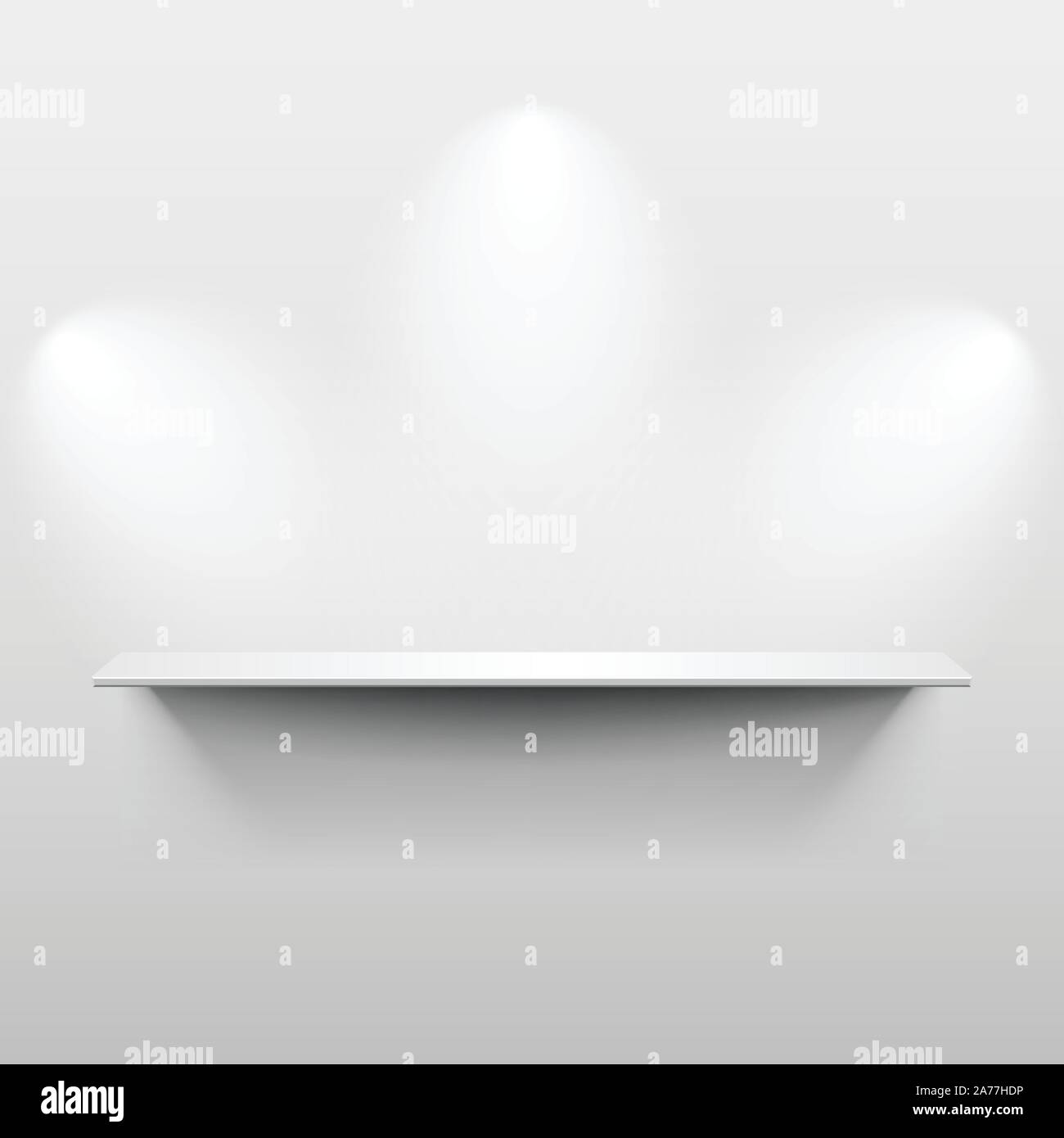 Shelf with shadow in empty white room Stock Vector Image & Art - Alamy