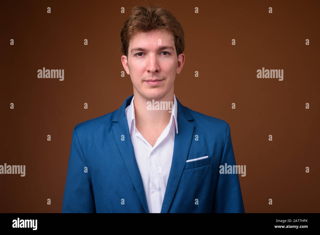 Man in brown suit hi-res stock photography and images - Alamy