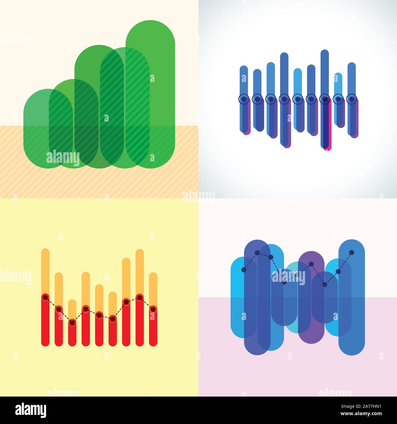 Infographics set with overlapping bars Stock Vector Image & Art - Alamy