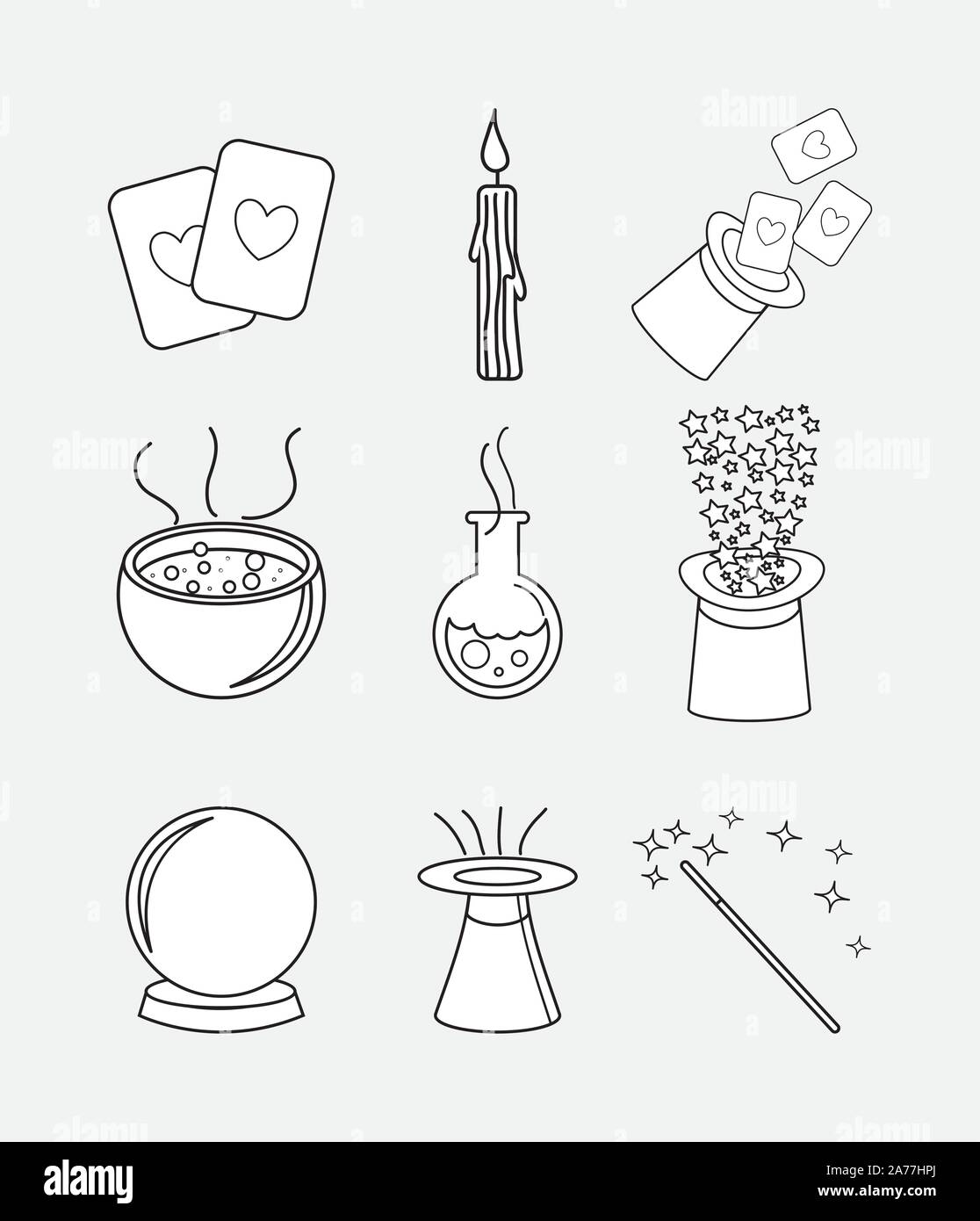 Magic icon set pack, High Quality variety symbols Vector illustration ...