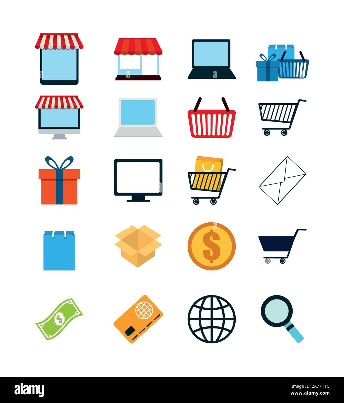 shopping icon set pack, High Quality variety symbols Vector ...