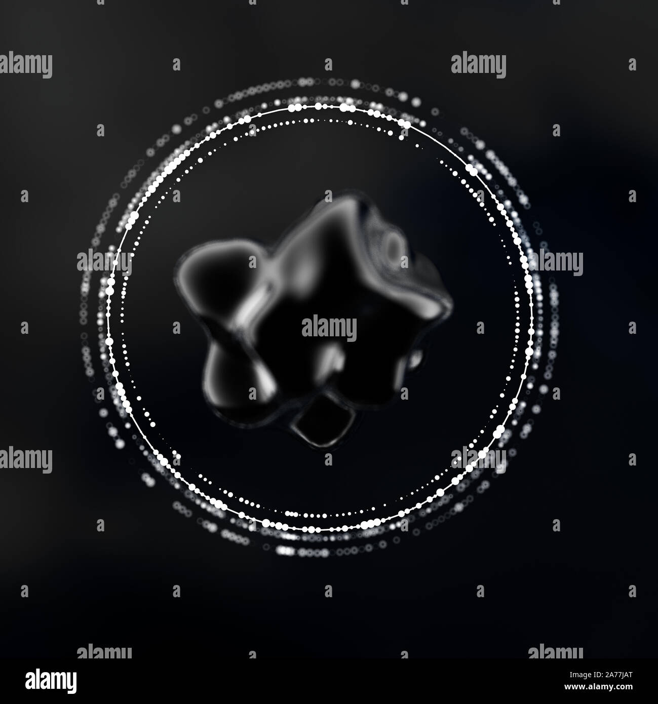 Fantastic abstract black space background. 3d illustration, 3d ...