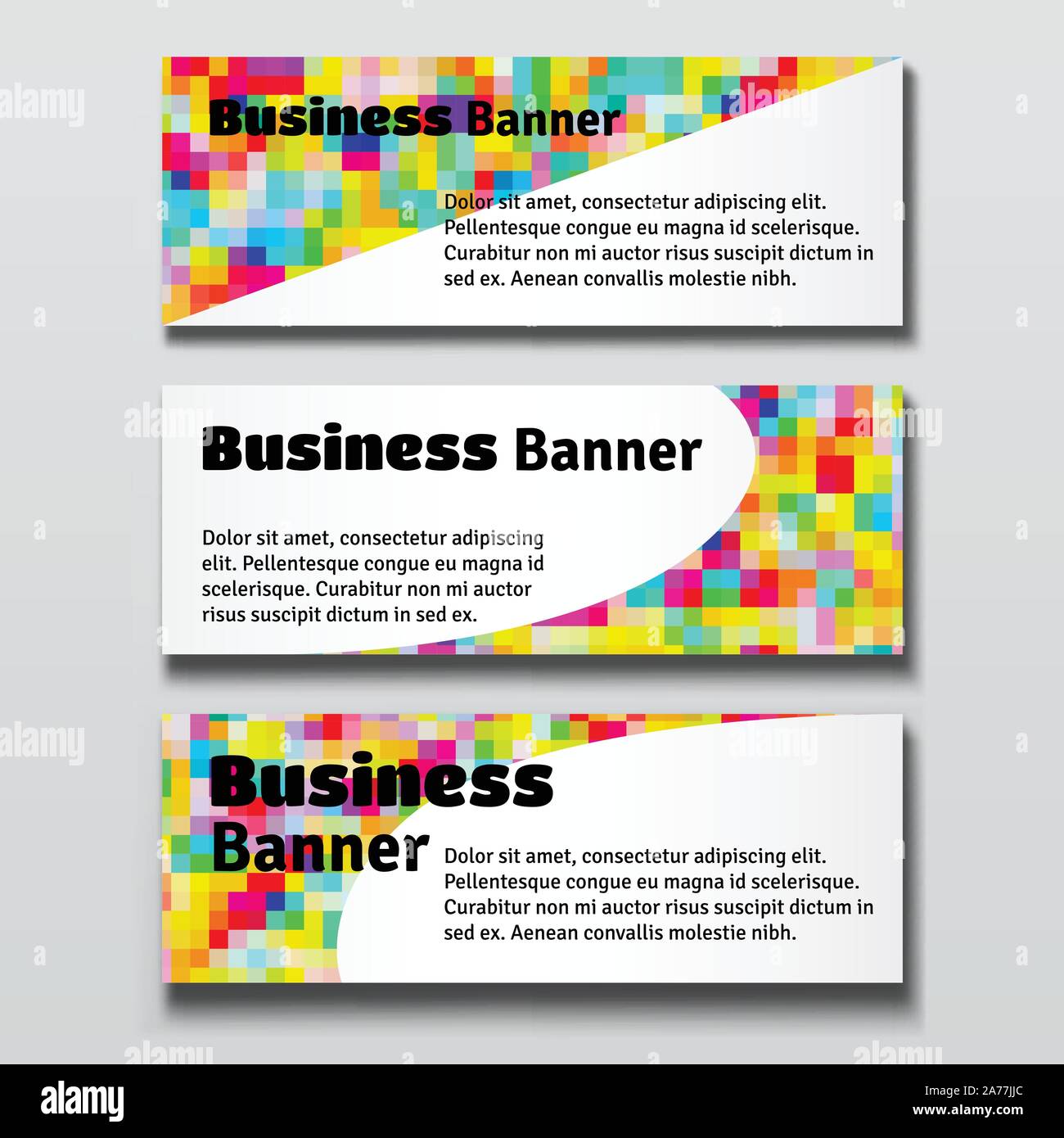 Set of three business banners Stock Vector Image & Art - Alamy