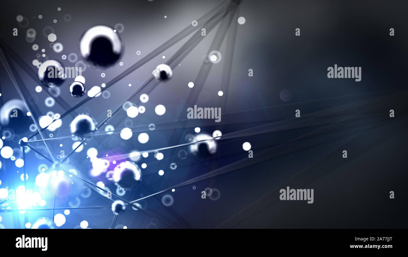Fantastic abstract black space background. 3d rendering, 3d ...