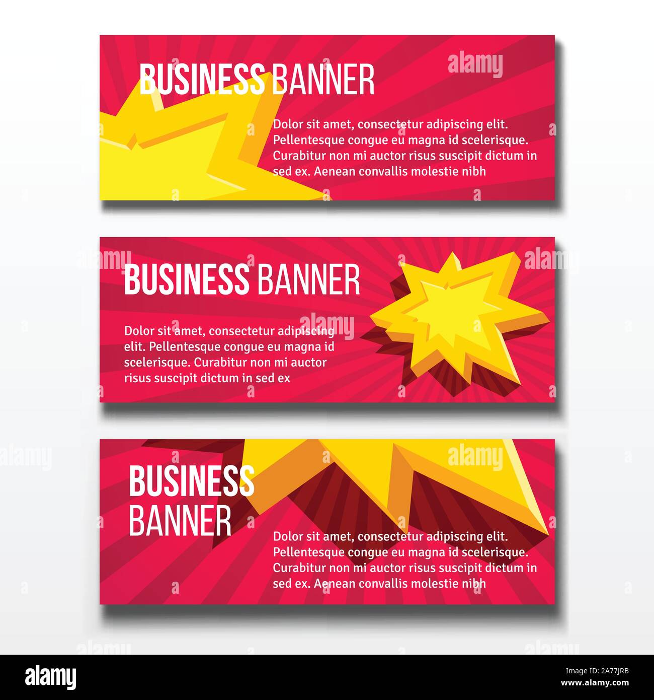 Set of three business banners Stock Vector Image & Art - Alamy