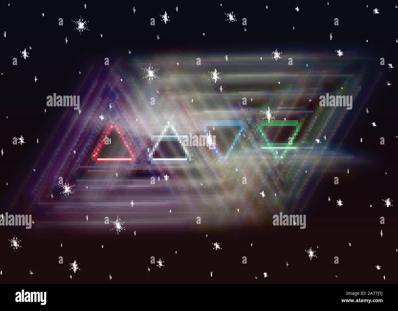 Magic four elements symbols spreads the mystic shiny energy in ...